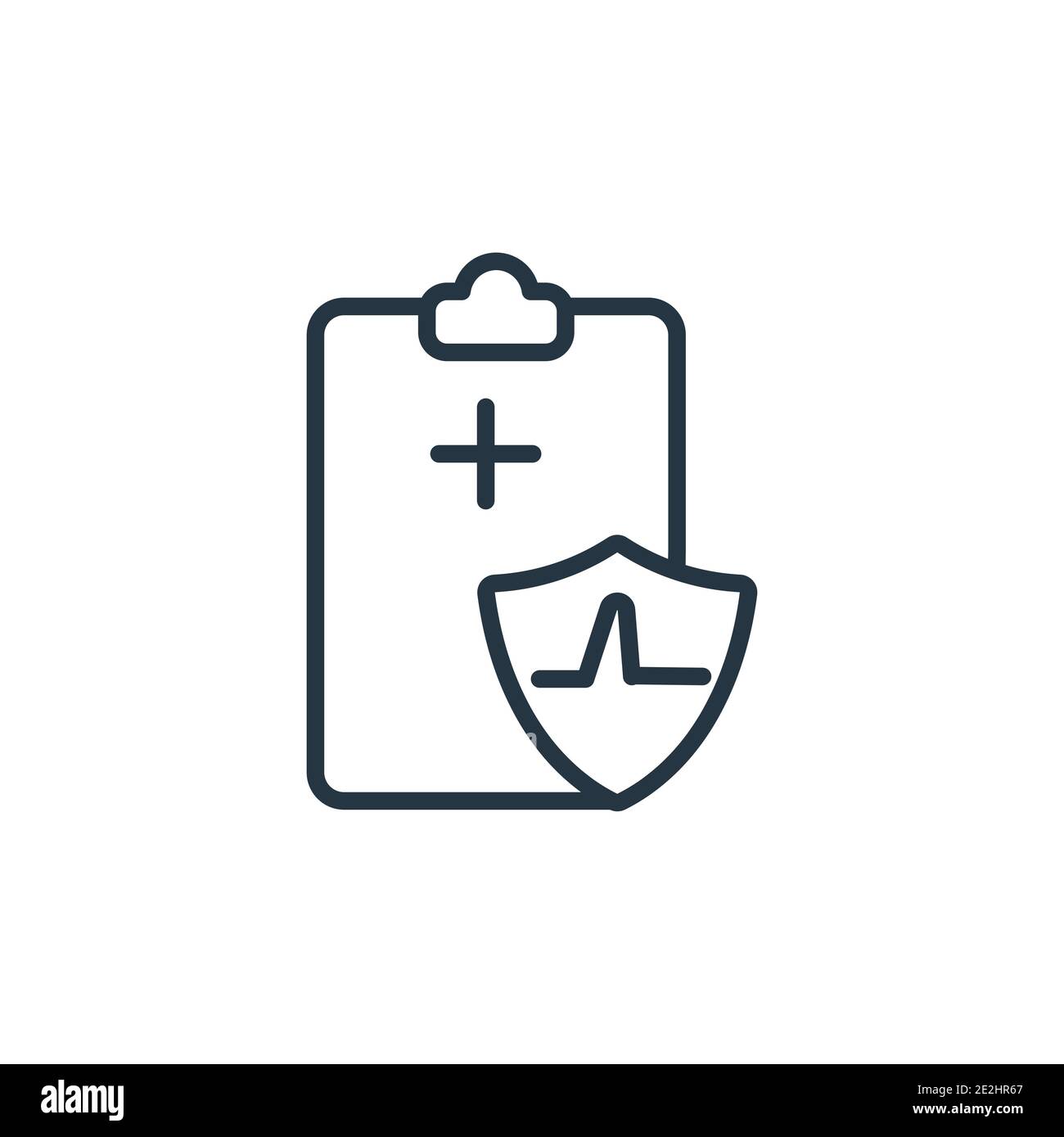 Health insurance outline vector icon. Thin line black health insurance ...