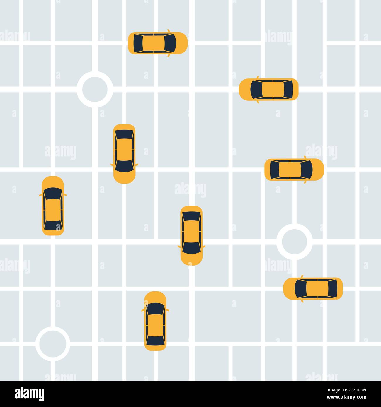 Yellow taxi cab top view Stock Vector Images - Alamy