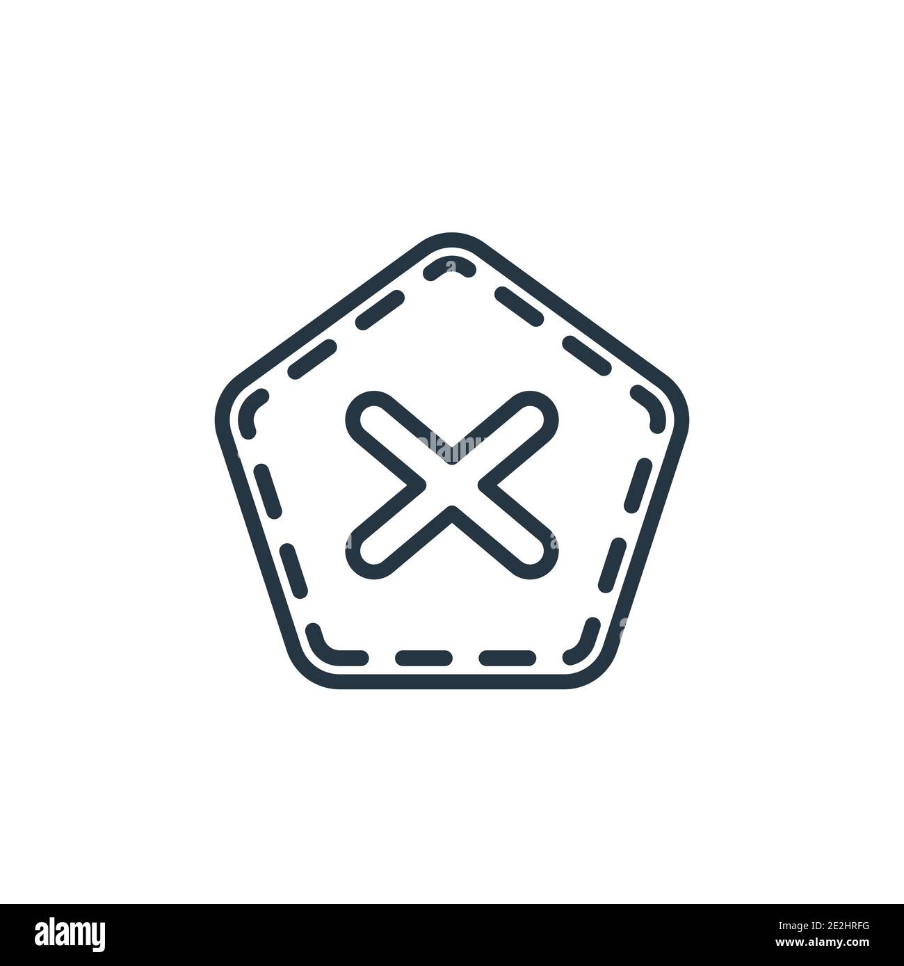 X mark outline vector icon. Thin line black x mark icon, flat vector ...