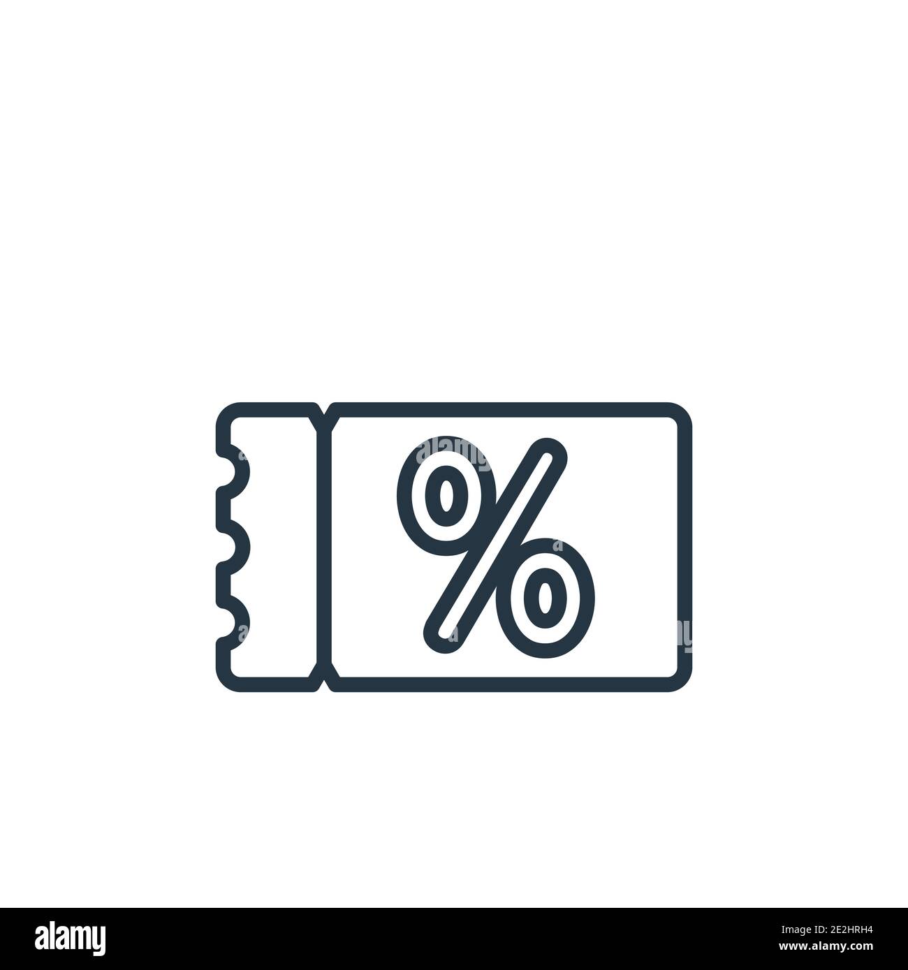 Coupon outline vector icon. Thin line black coupon icon, flat vector ...