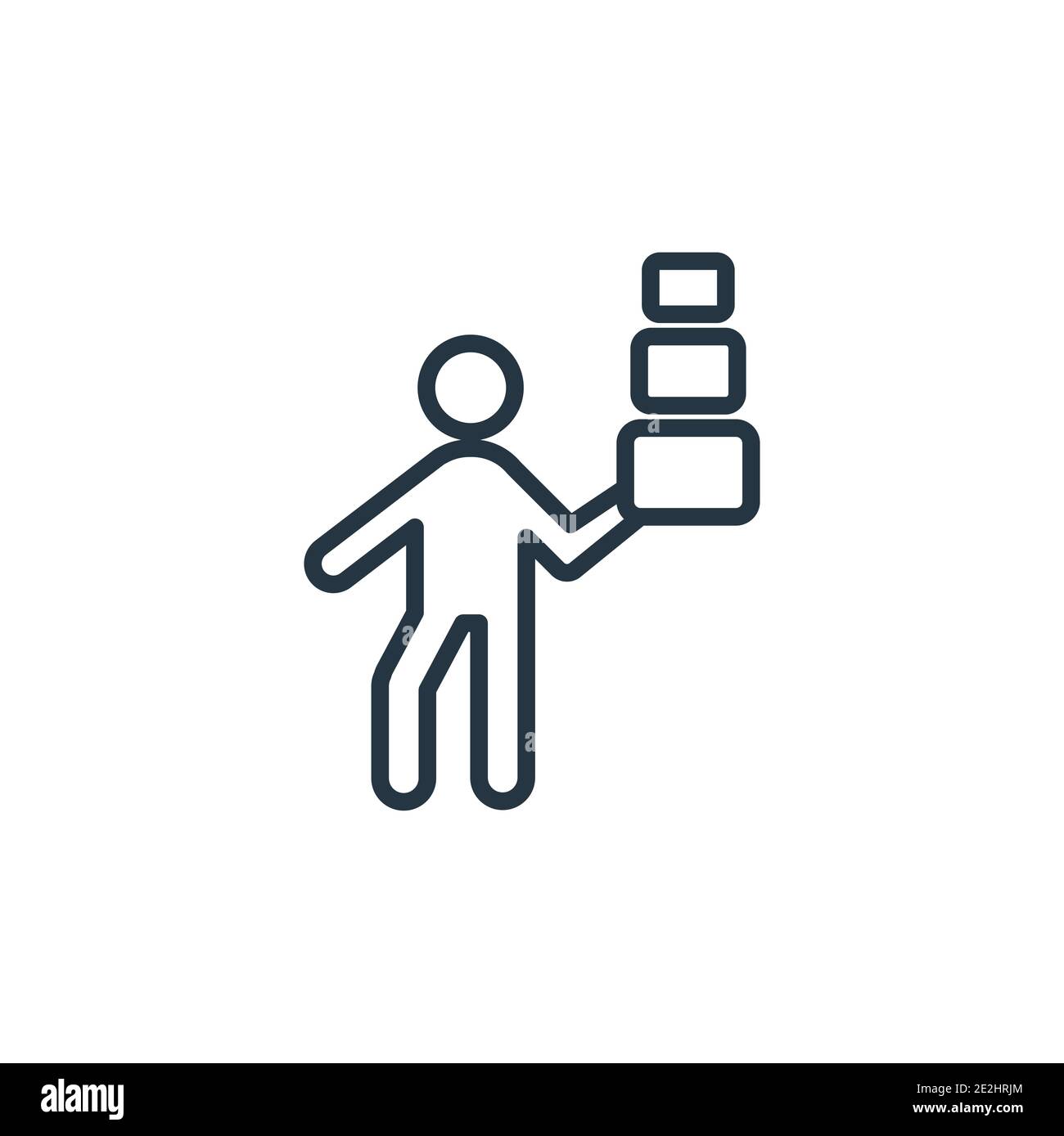 Carrying outline vector icon. Thin line black carrying icon, flat ...
