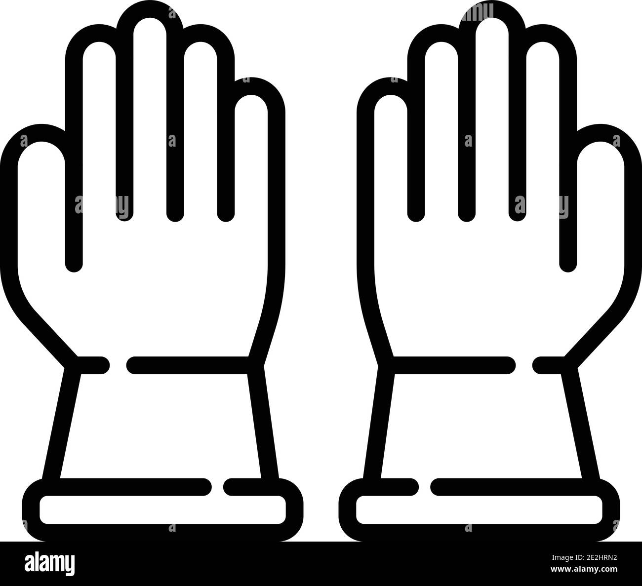 Latex medical gloves icon. Outline latex medical gloves vector icon for ...