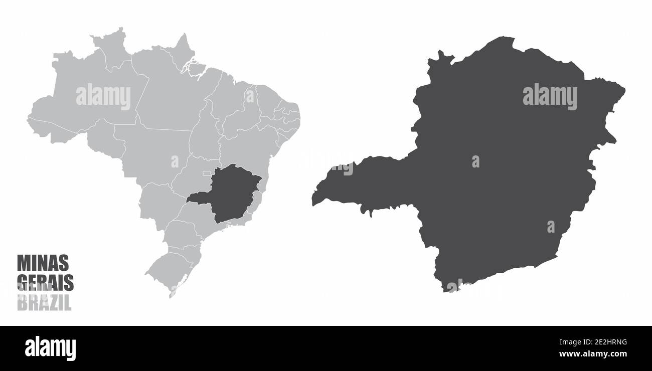 Map of minas gerais hi-res stock photography and images - Alamy