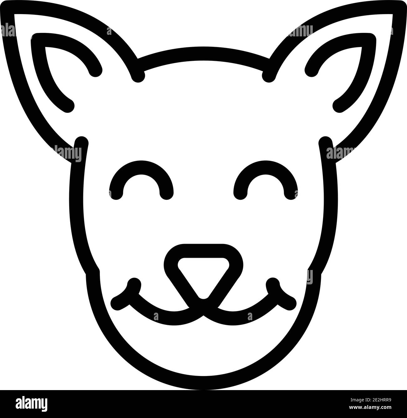 Dog face icon. Outline dog face vector icon for web design isolated on ...