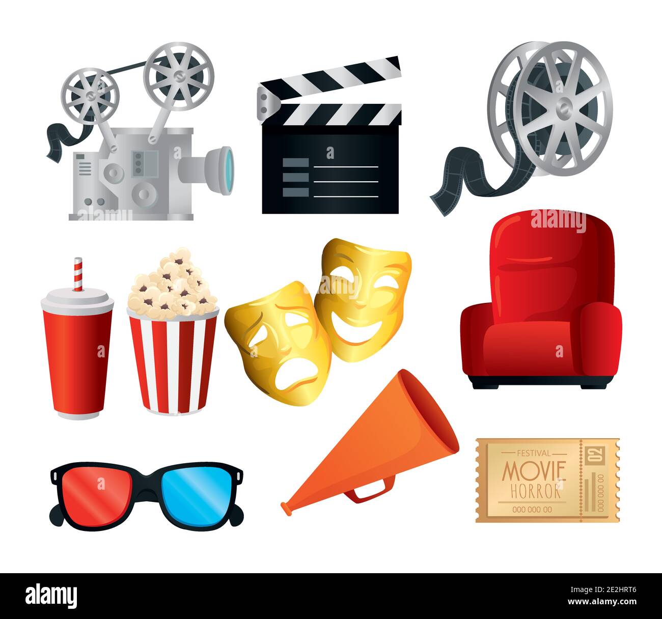 Cinema symbol collection vector design Stock Vector Image & Art - Alamy