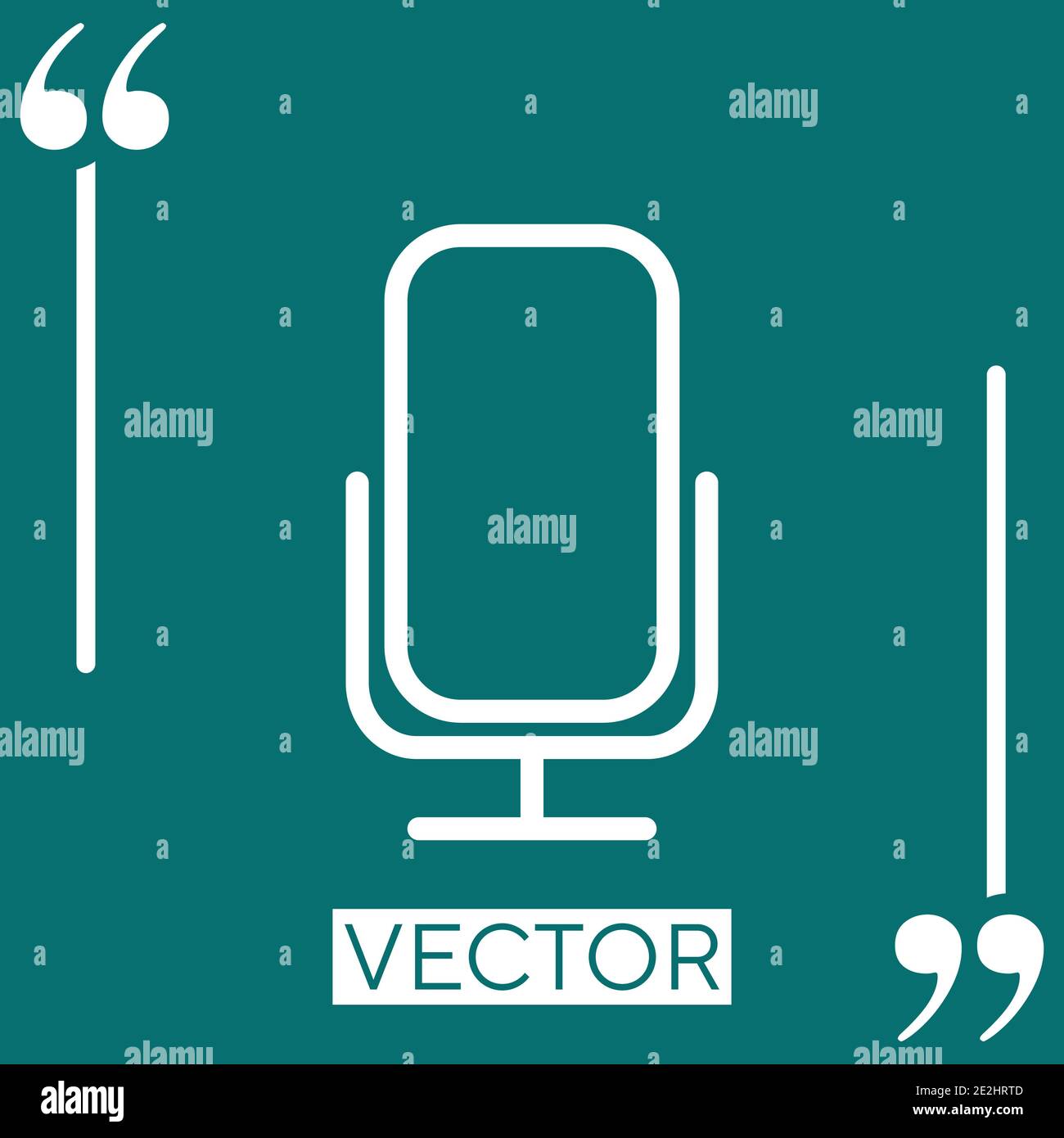condenser microphone vector icon Linear icon. Editable stroke line ...