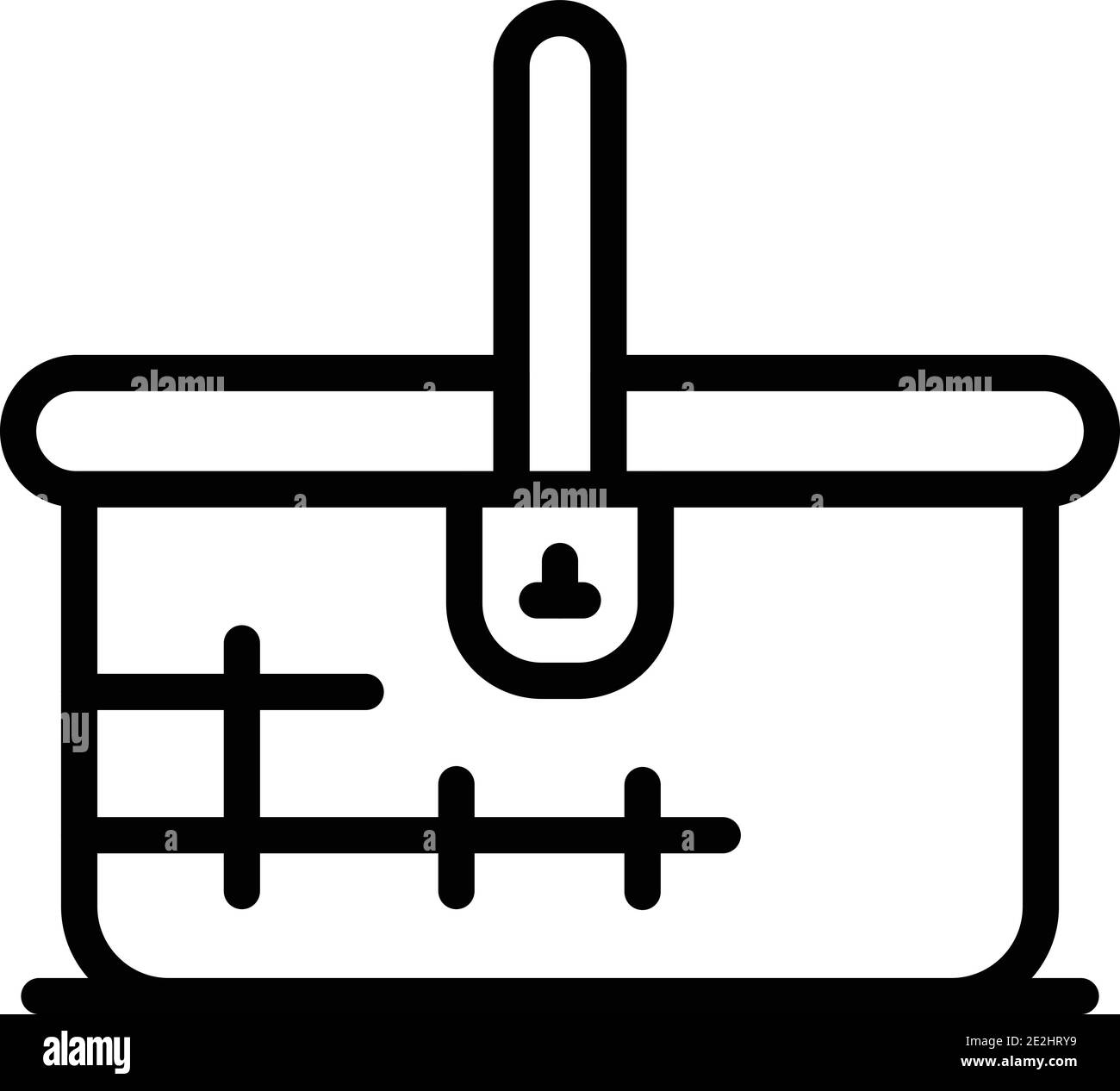 Basket icon. Outline basket vector icon for web design isolated on ...