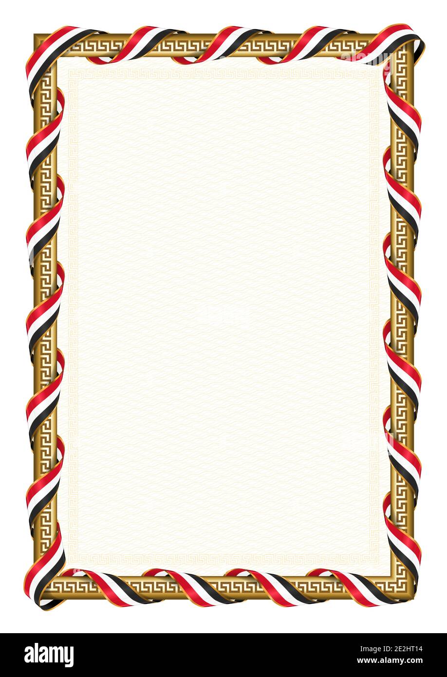 Vertical frame and border with Egypt flag, template elements for your ...
