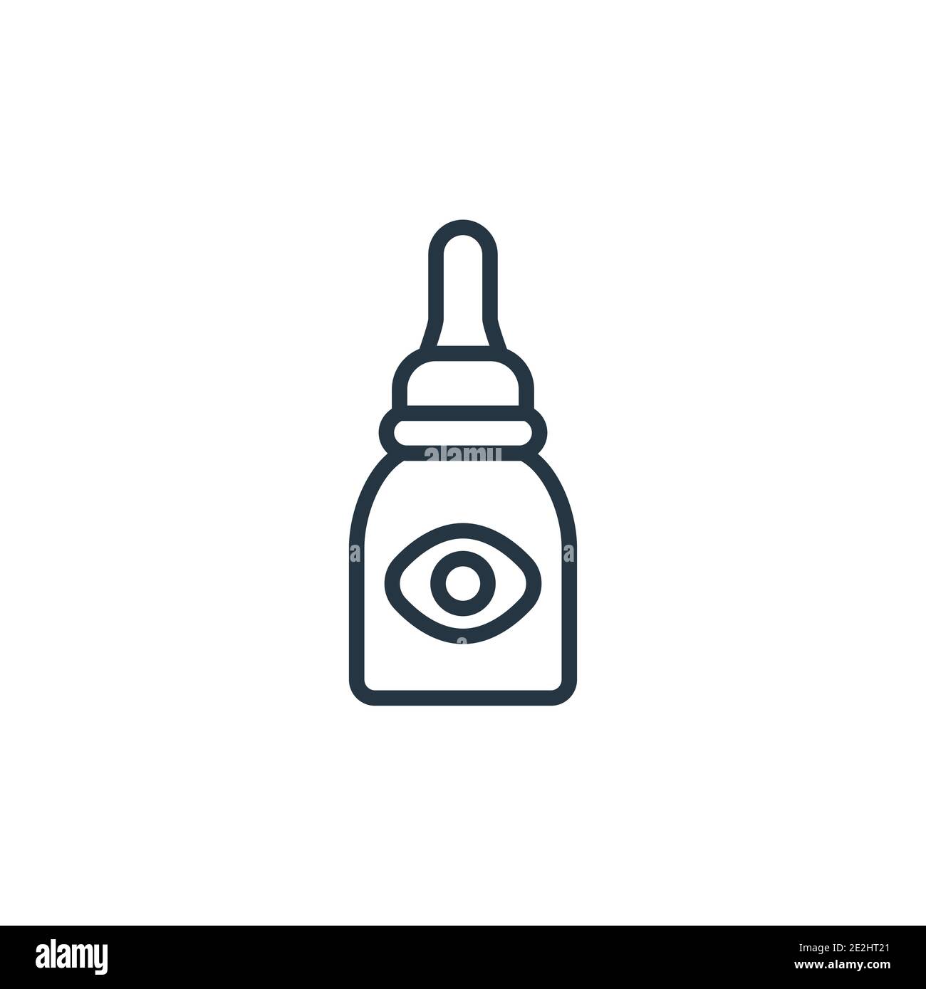 Eye drops outline vector icon. Thin line black eye drops icon, flat ...