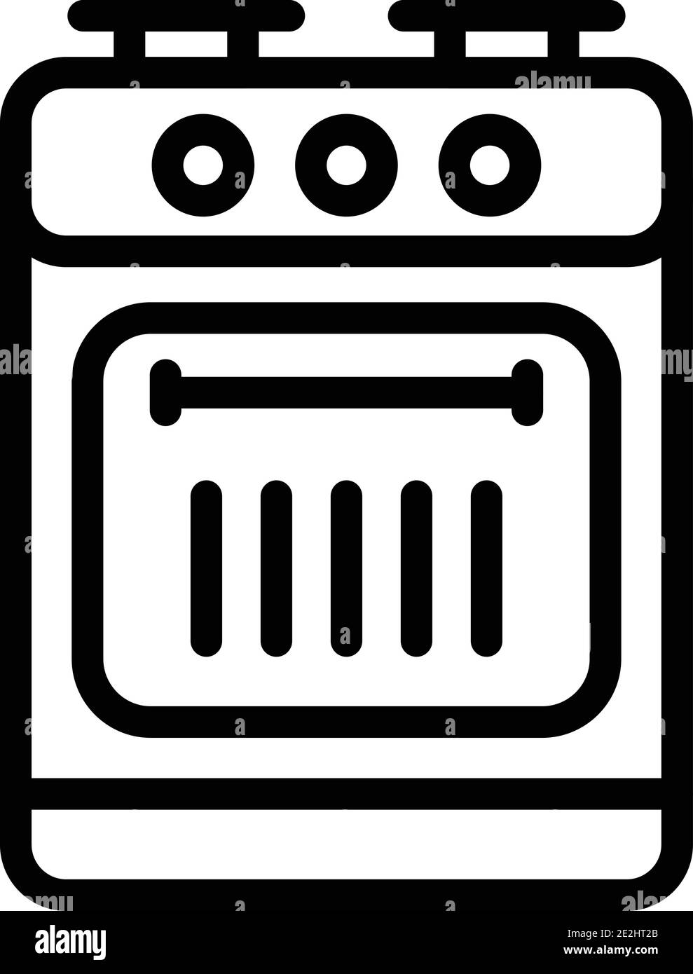 Fire gas stove icon. Outline fire gas stove vector icon for web design ...