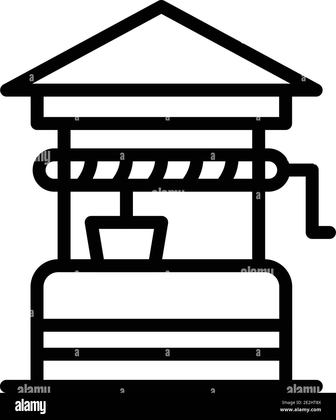 Farm well icon. Outline farm well vector icon for web design isolated ...
