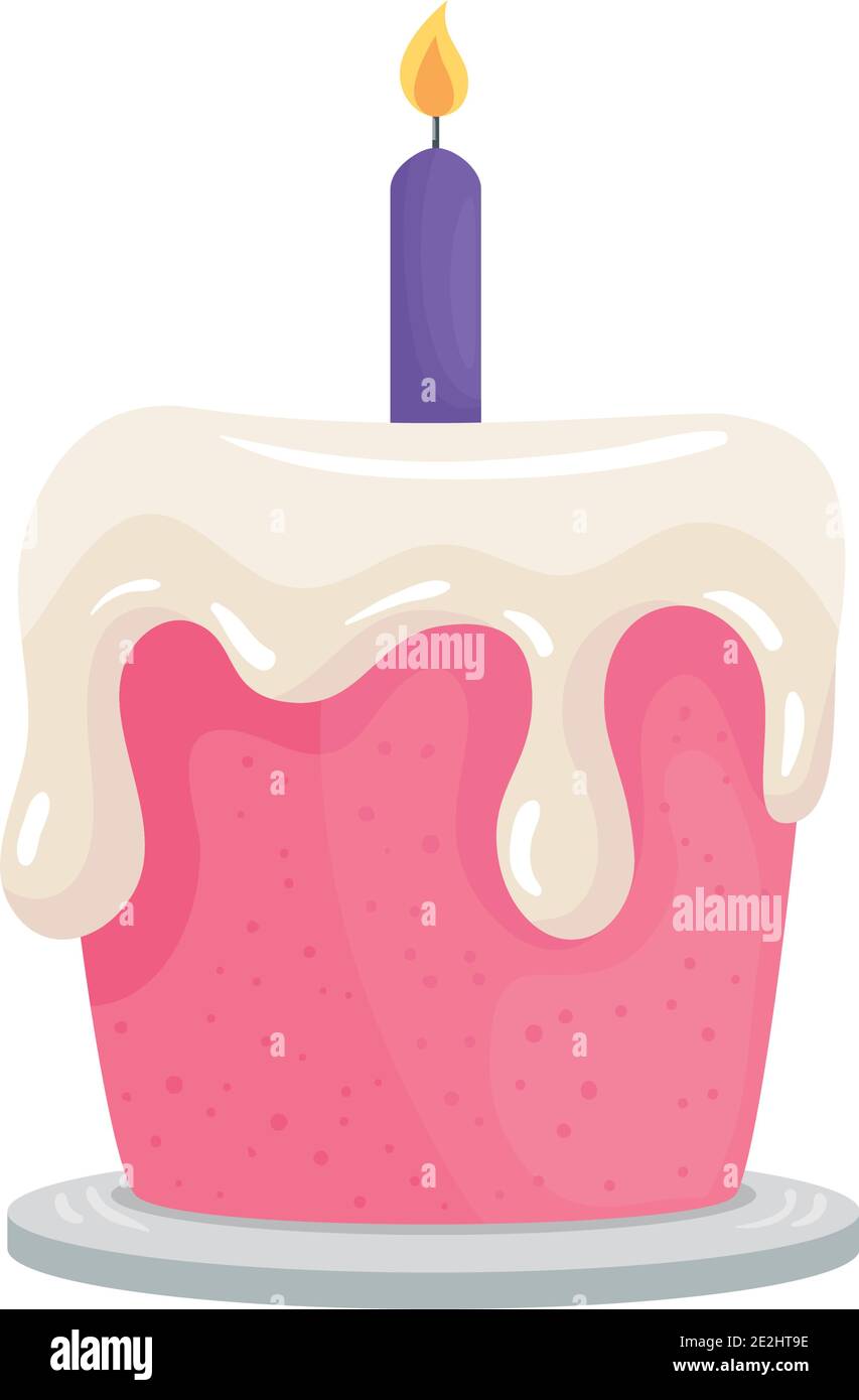 Happy birthday pink cake vector design Stock Vector Image & Art - Alamy