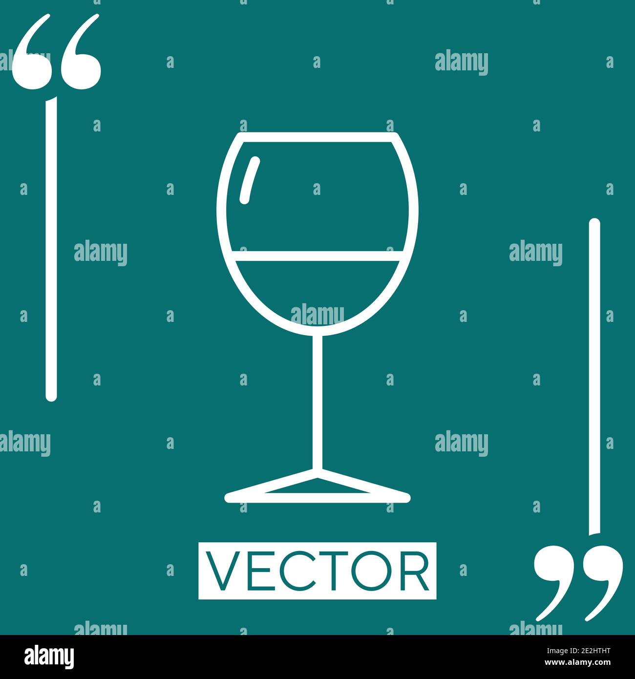 wine glass cup vector icon Linear icon. Editable stroke line Stock ...