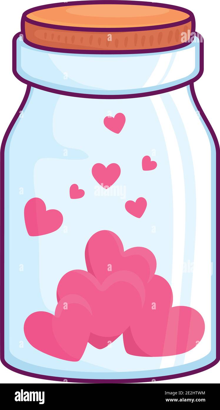 Hearts in jar isolated vector design Stock Vector Image & Art - Alamy