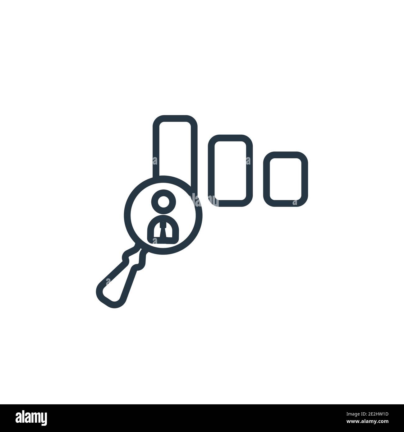 Analysis outline vector icon. Thin line black analysis icon, flat vector simple element ...