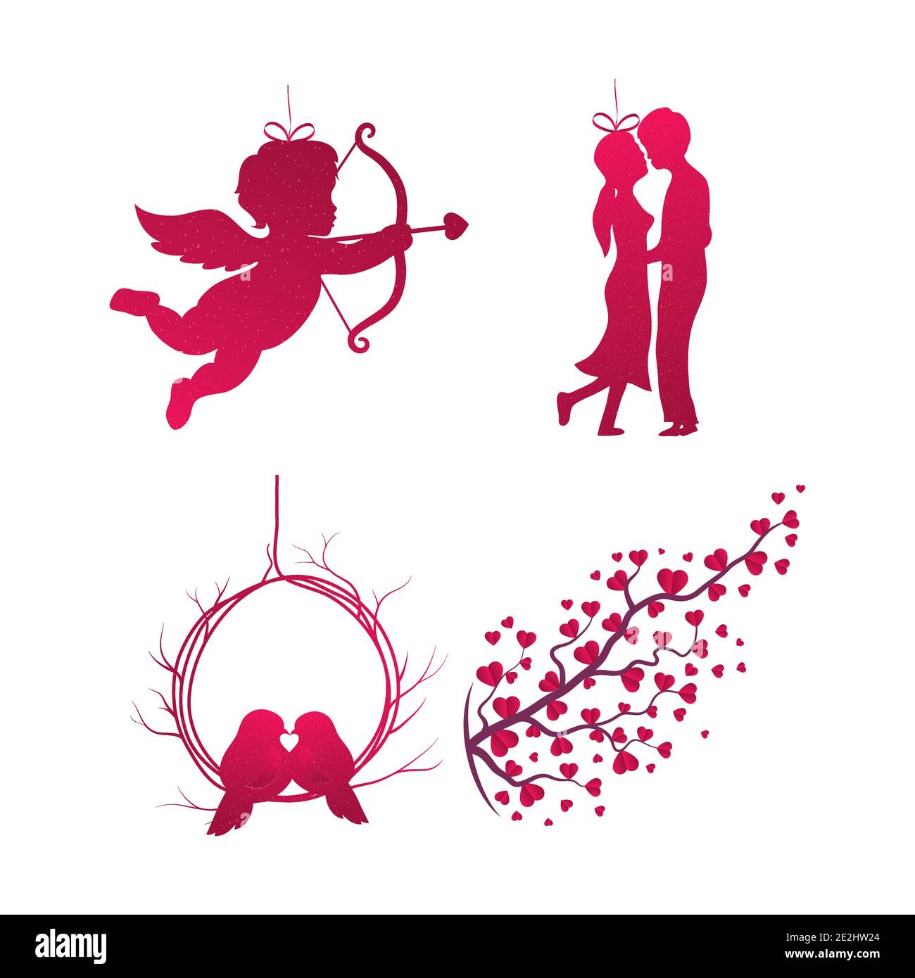 Love icon collection design of Passion and romantic theme Vector ...