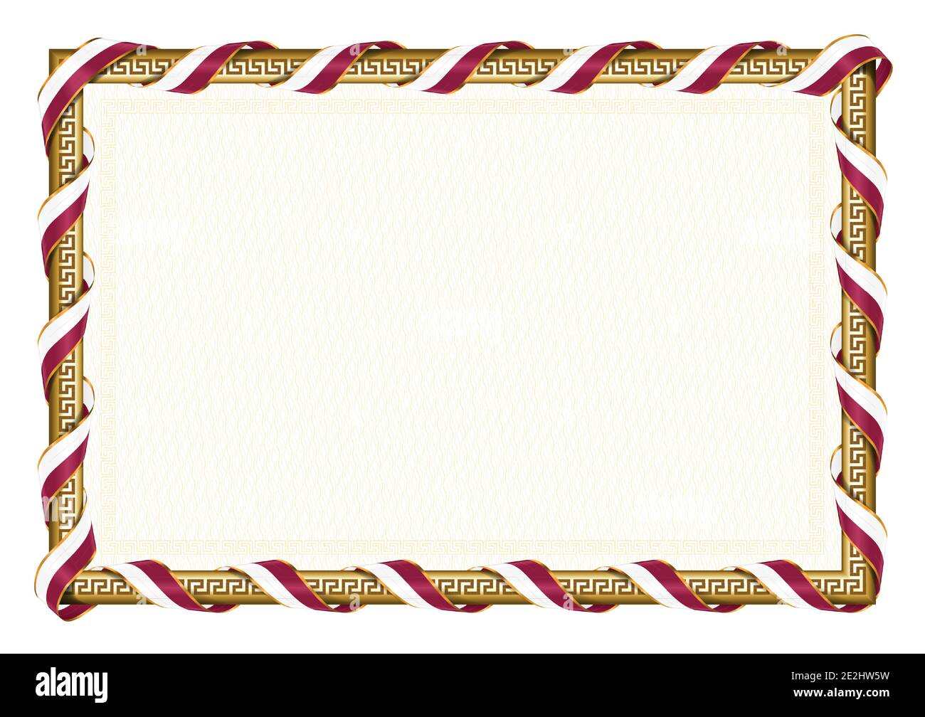 Horizontal frame and border with Qatar flag, template elements for your ...