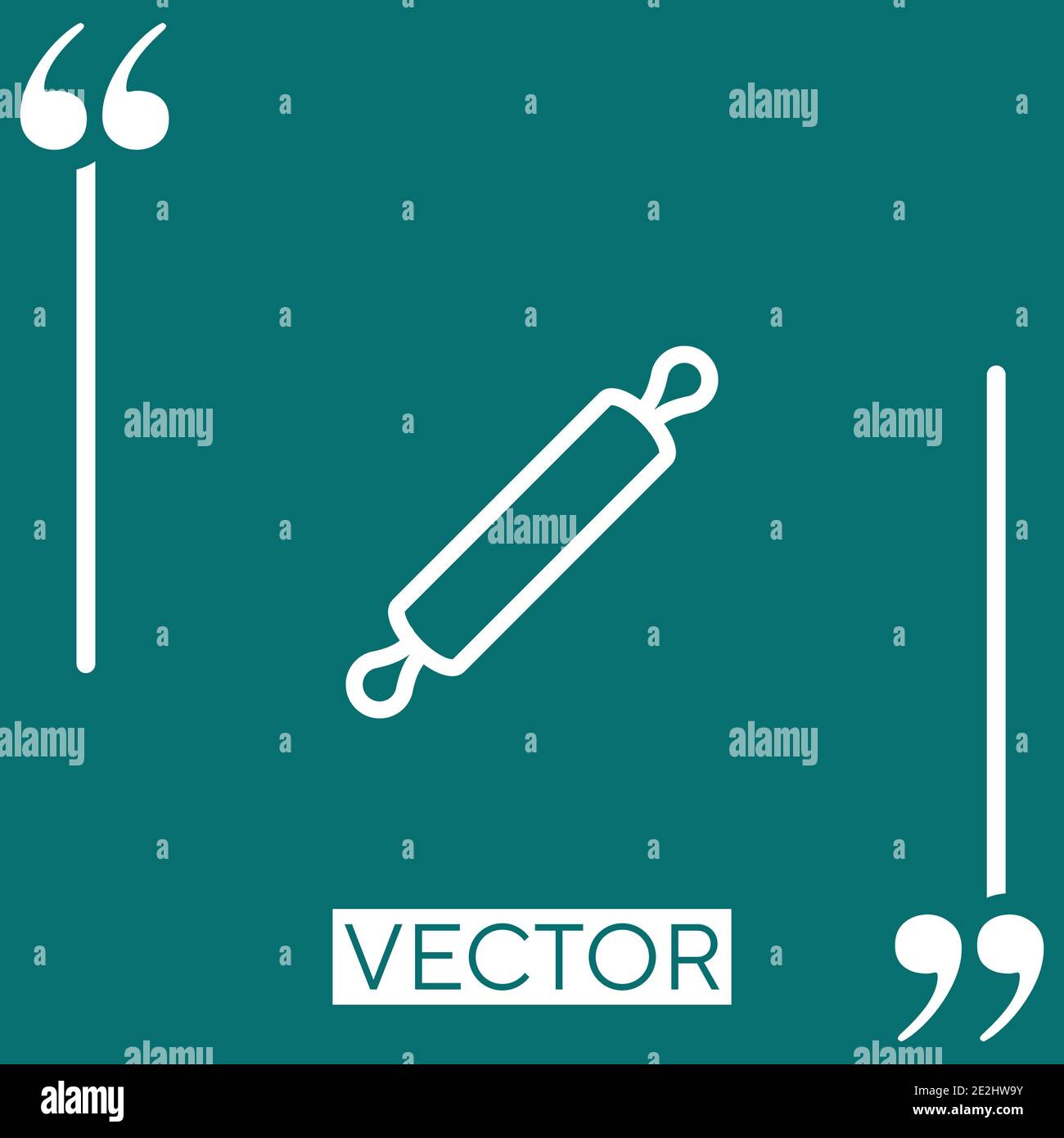 Rolling pin dough linear Stock Vector Images - Alamy