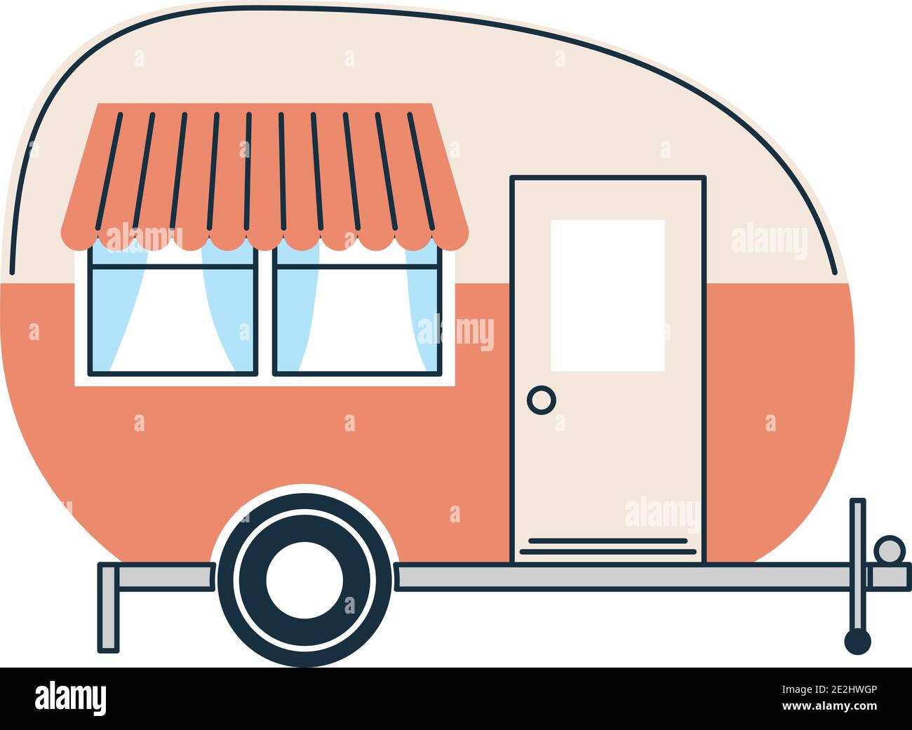 Orange trailer Stock Vector Images - Alamy