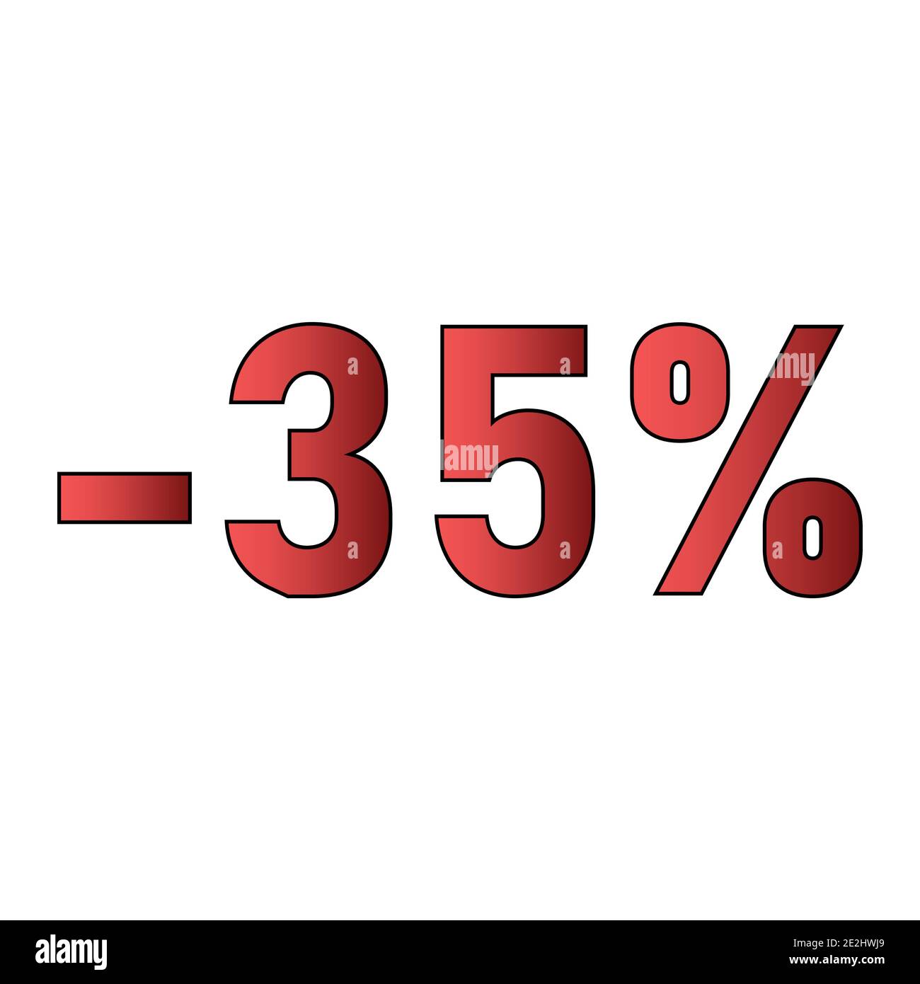 35 percent discount icon on white background Stock Vector Image & Art ...