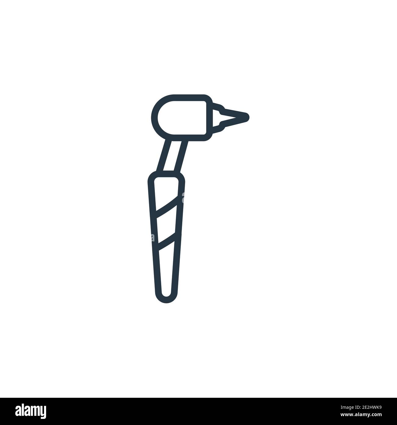 Otoscope outline vector icon. Thin line black otoscope icon, flat ...