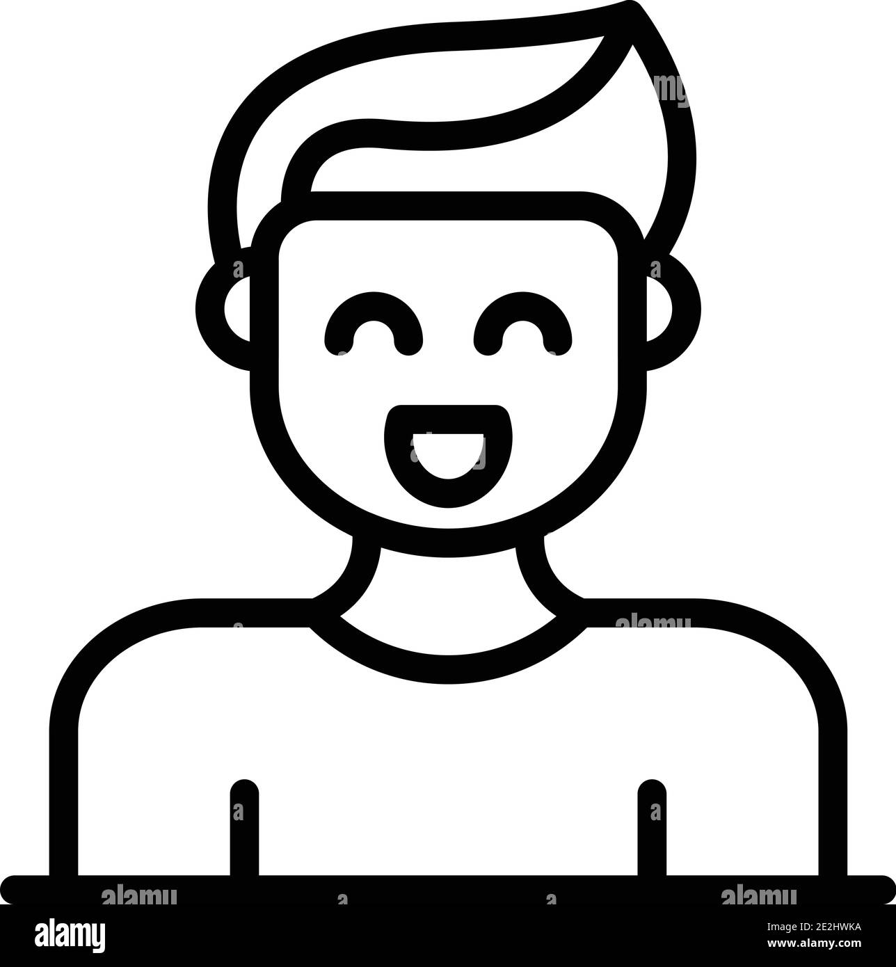 Joke smiling icon. Outline joke smiling vector icon for web design ...