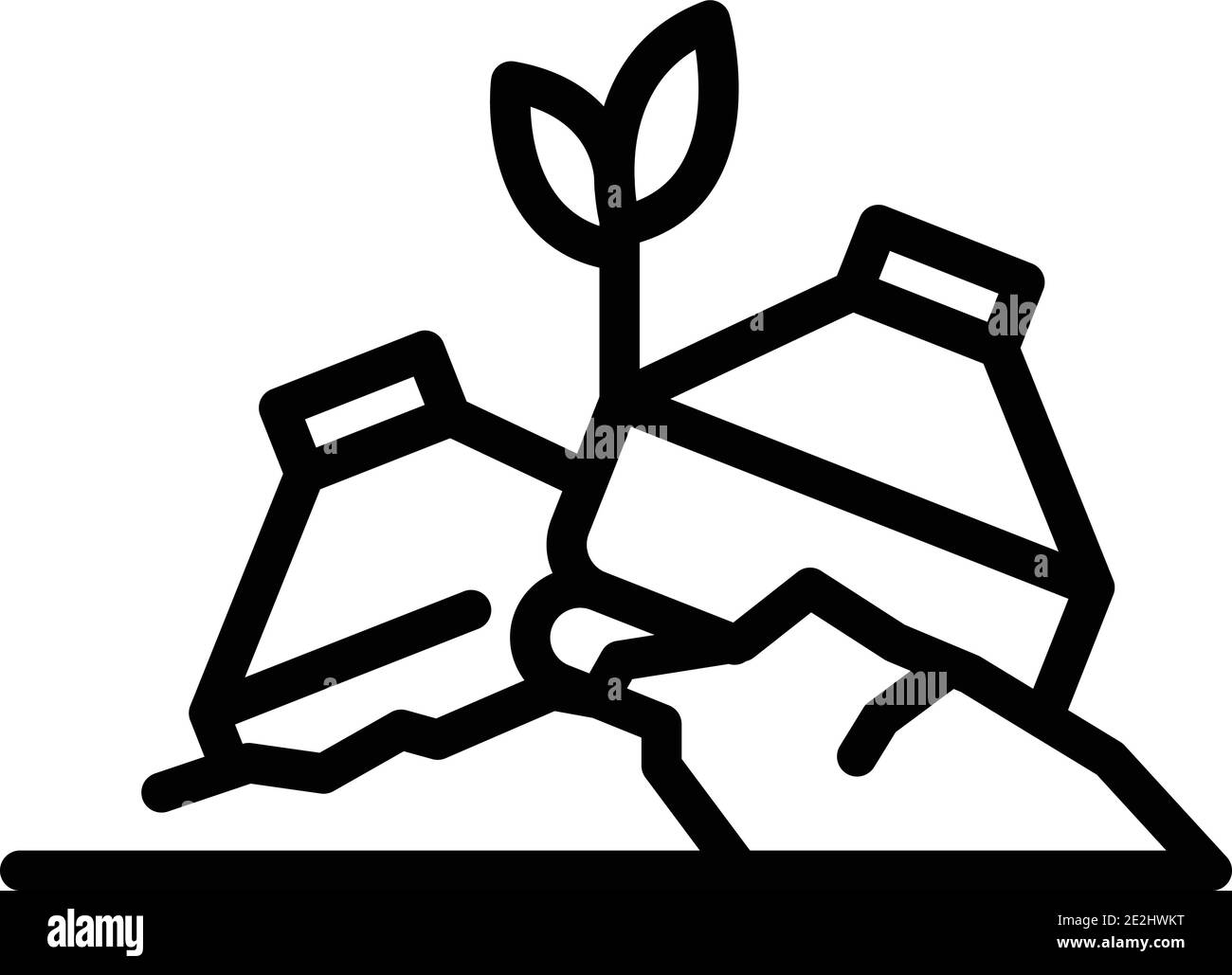 Ground pollution icon. Outline ground pollution vector icon for web ...