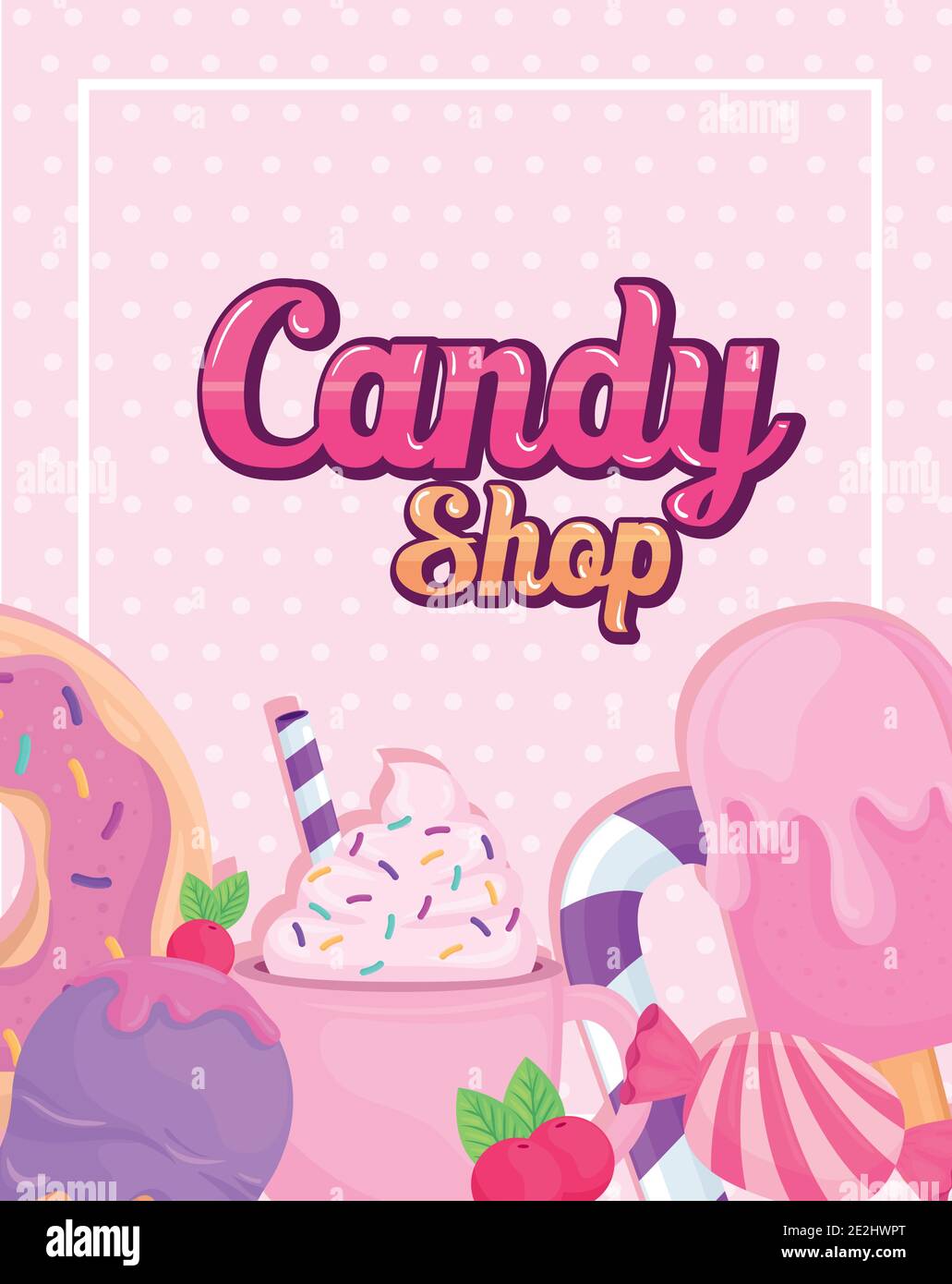 Candy shop icon set vector design Stock Vector Image & Art - Alamy