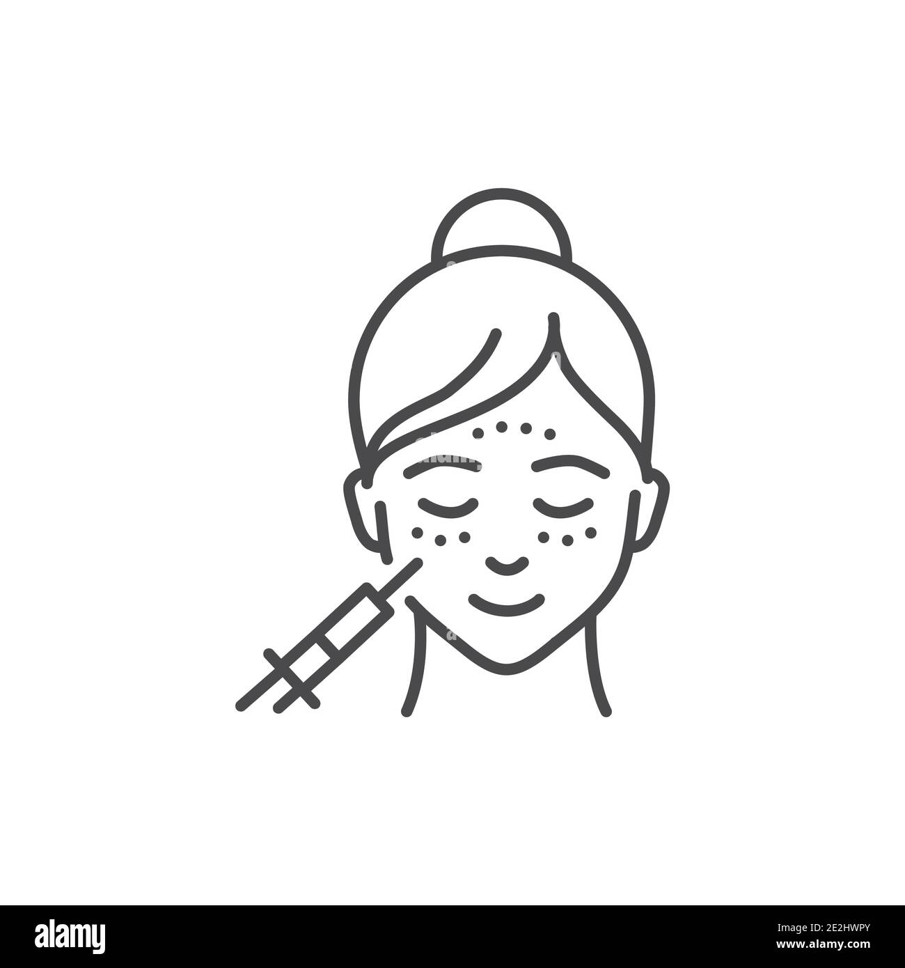 Injections face color line icon. Skin care. SPA, Cosmetic procedures ...