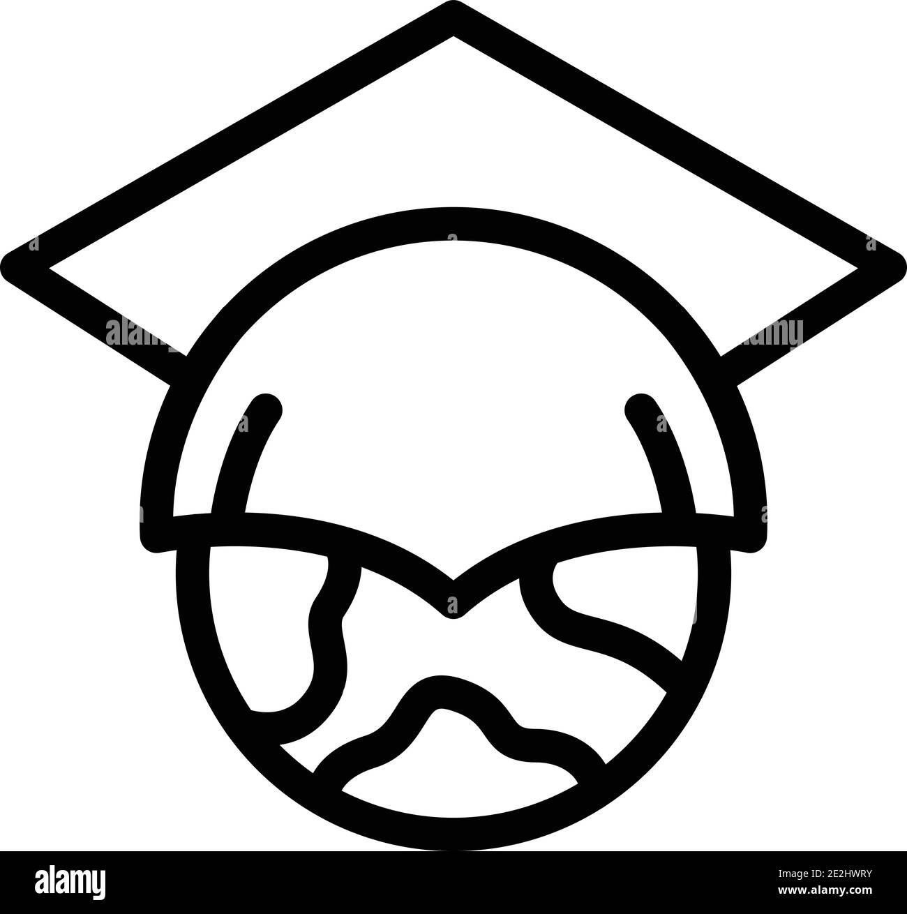 Global degree icon. Outline global degree vector icon for web design ...