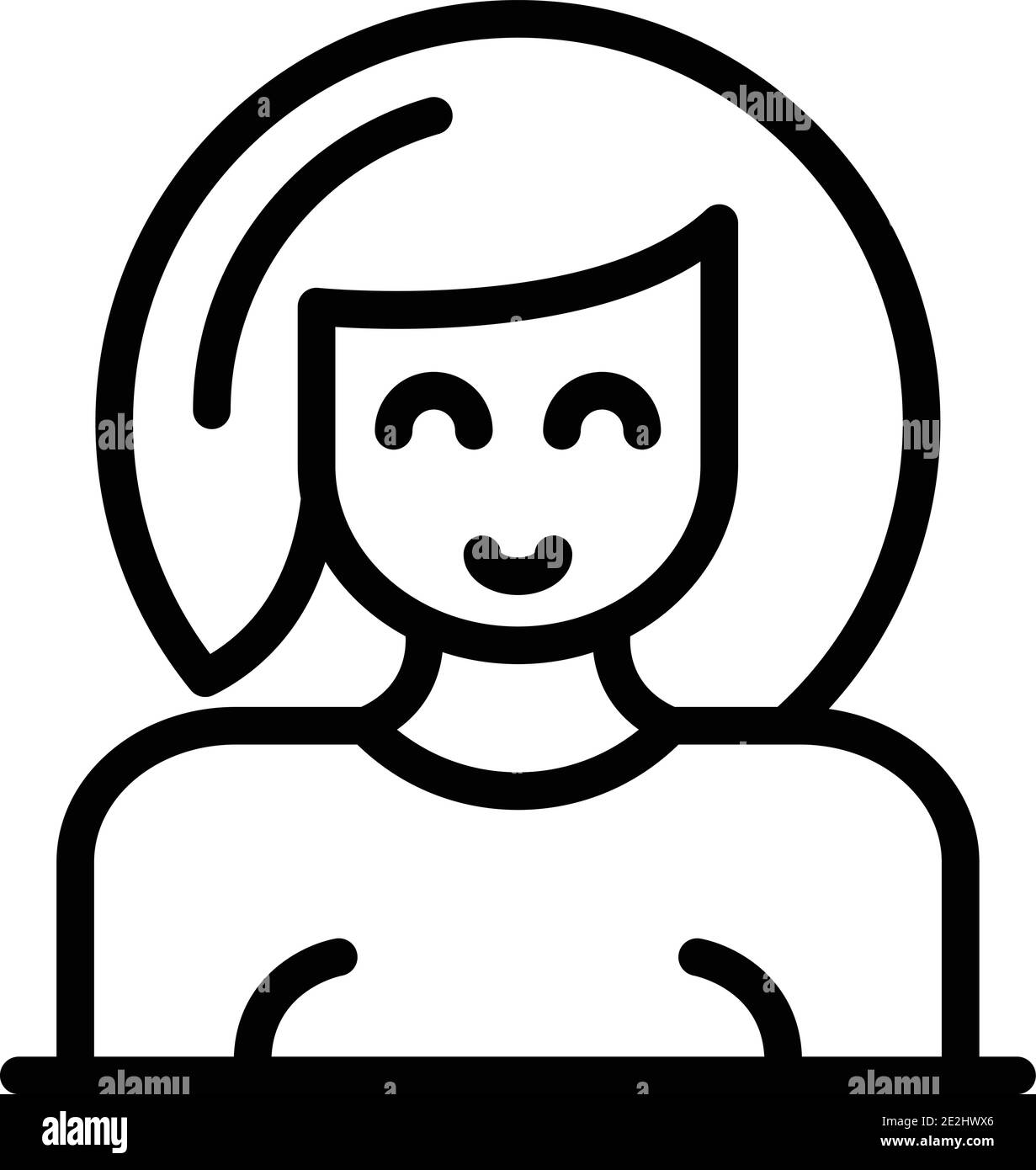 Confused smiling icon. Outline confused smiling vector icon for web ...