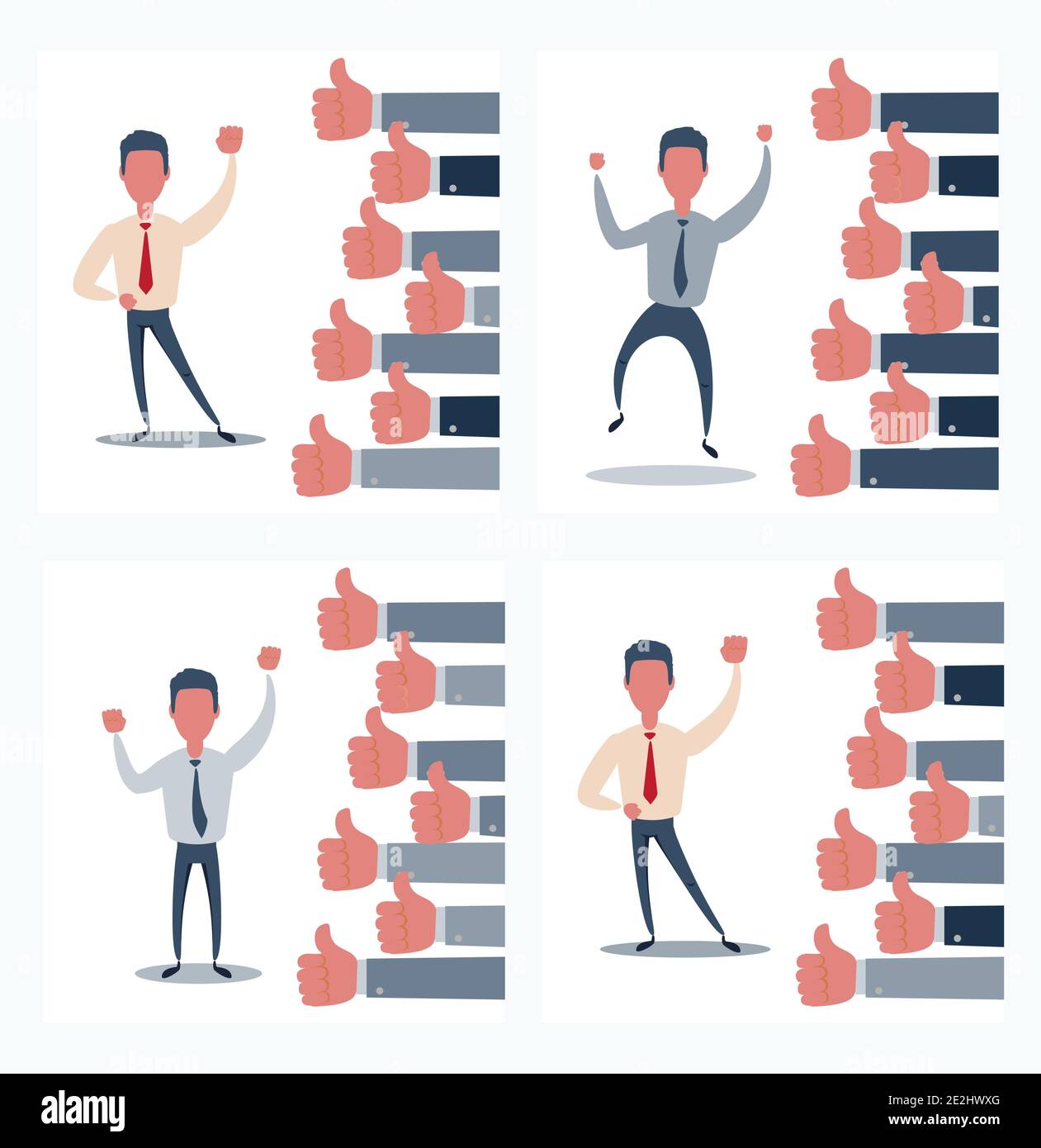 Satisfaction hands up Stock Vector Images - Alamy
