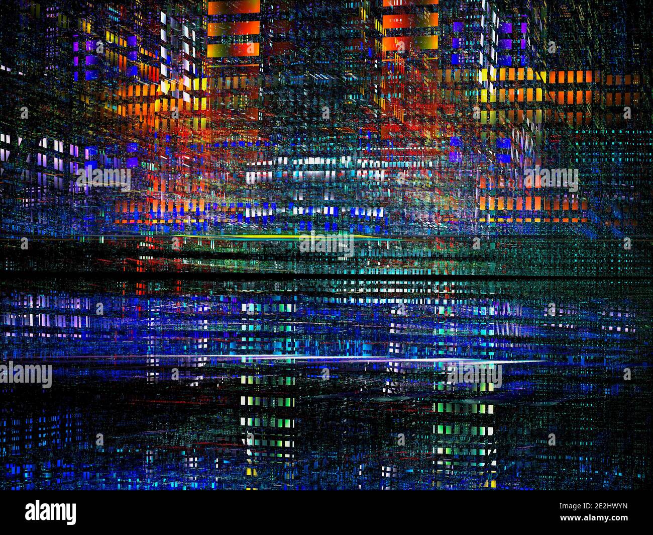 Future technology background - bright grid with perspective effect ...