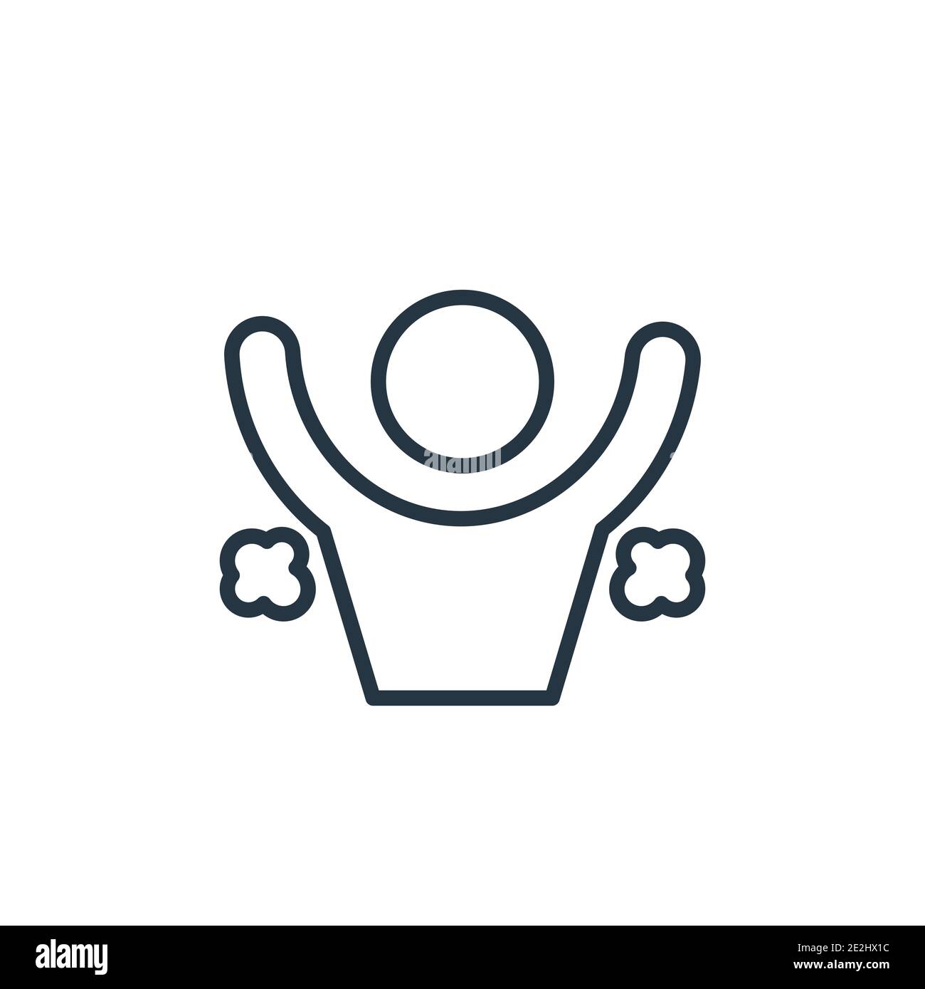 Body odour outline vector icon. Thin line black body odour icon, flat ...