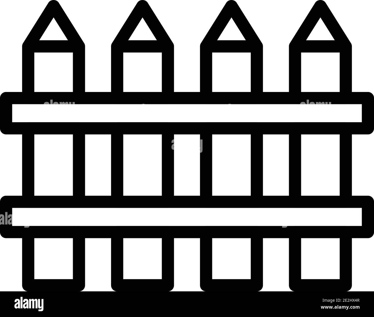 Farm fence icon. Outline farm fence vector icon for web design isolated ...