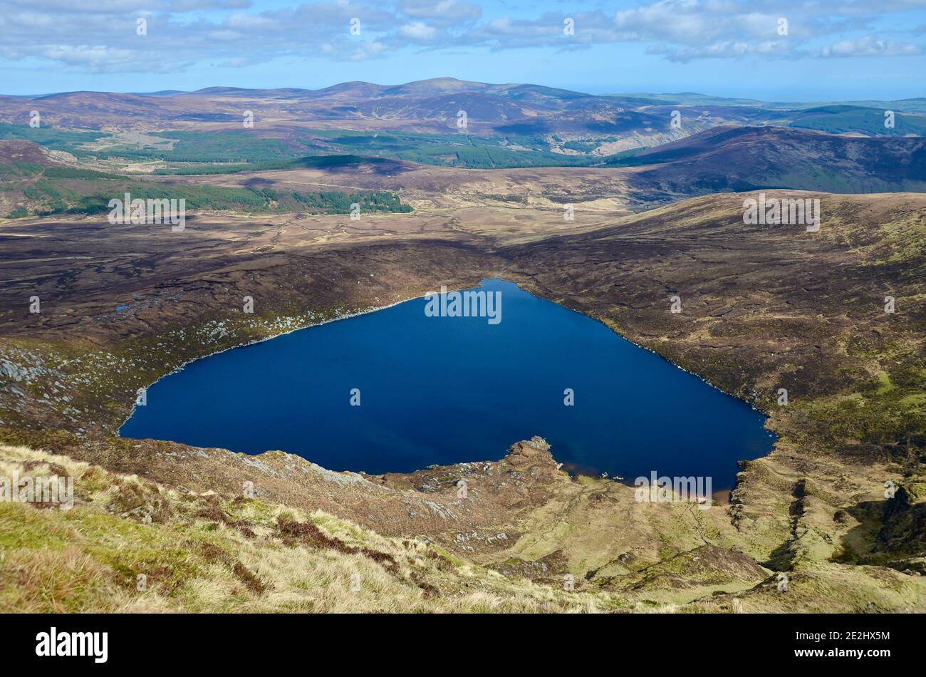 Lough Ouler – Ireland’s heart-shaped lake as viewed from Tonelagee ...