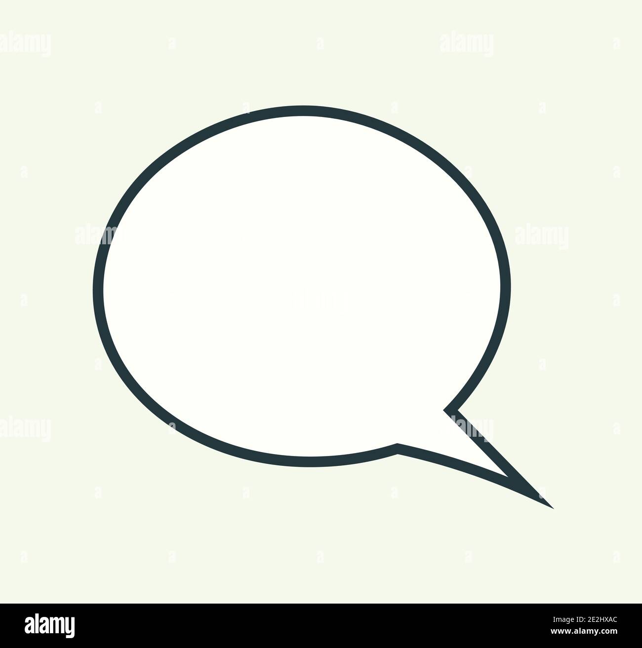 Flat Word Balloon on White Background. Right Side Stock Vector Image ...