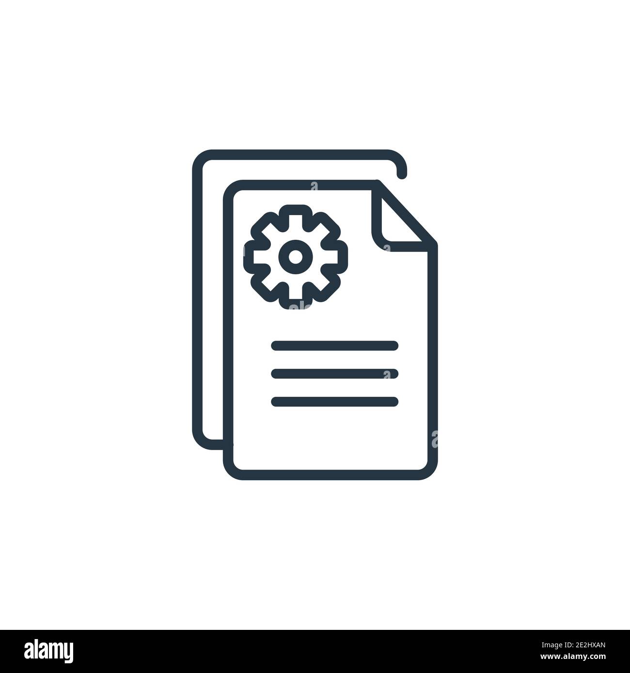 Content management outline vector icon. Thin line black content ...