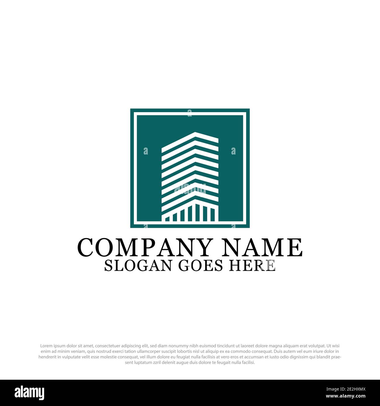 Building Real estate logo design template, square apartment logo vector ...