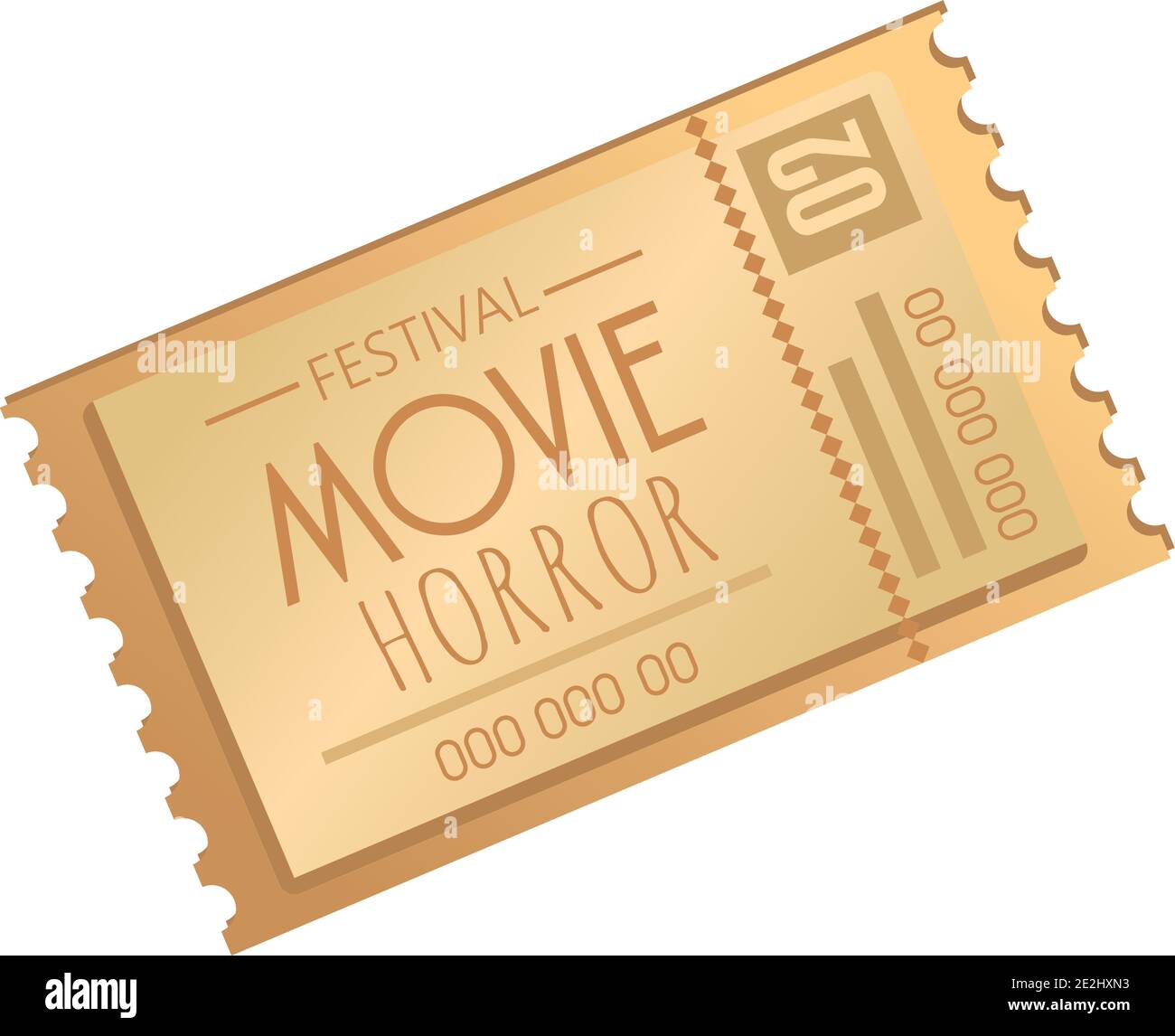 Cinema festival movie horror ticket vector design Stock Vector Image ...