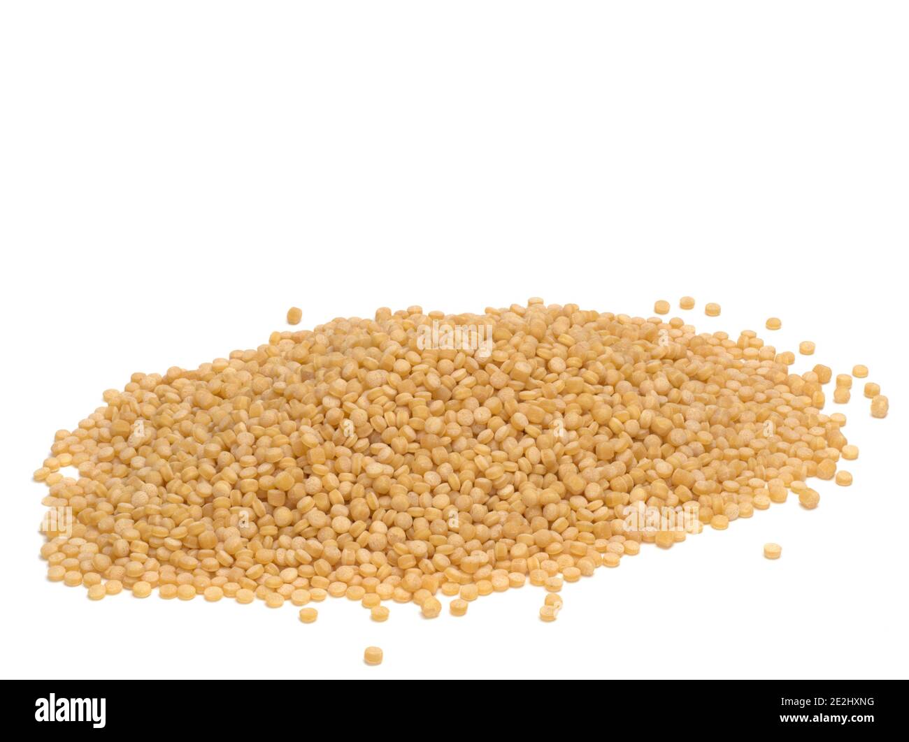 Raw Dry Organic Couscous on white background Stock Photo - Alamy