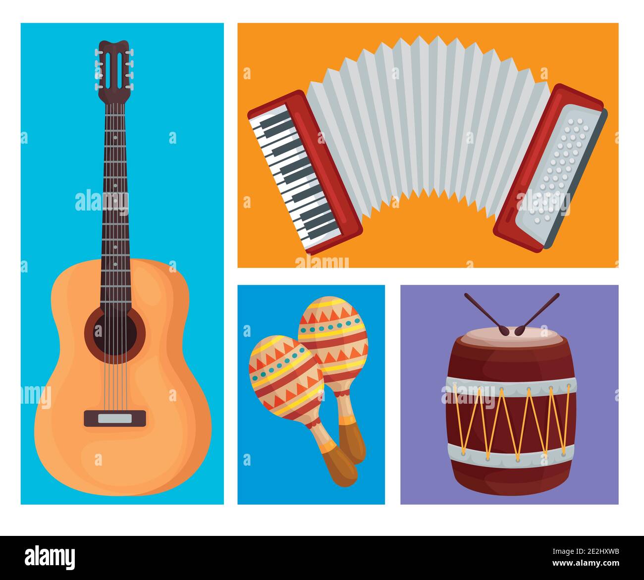 Music instruments icon collection vector design Stock Vector Image ...