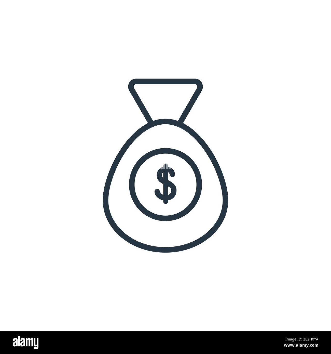 Salary outline vector icon. Thin line black salary icon, flat vector ...