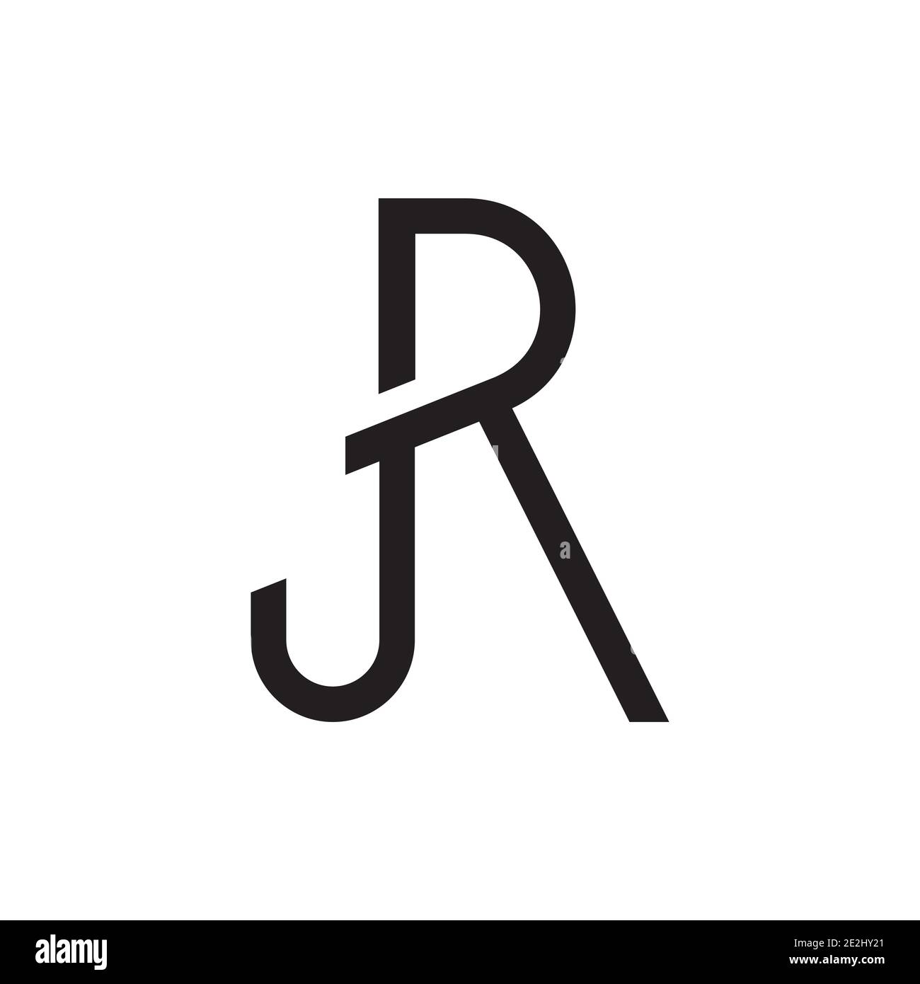 Initial jr letter logo vector template design. Creative abstract letter ...