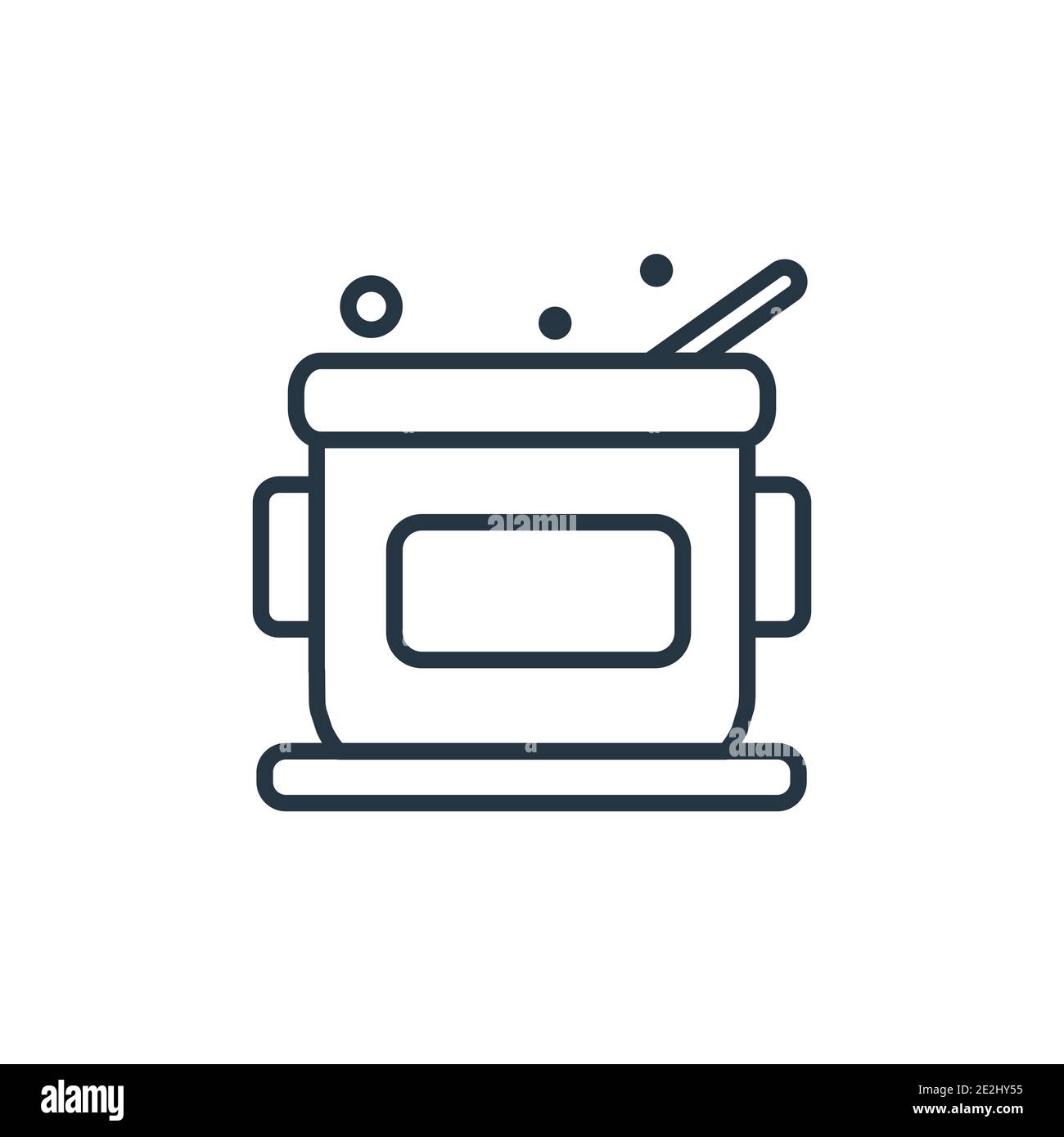 Pot outline vector icon. Thin line black pot icon, flat vector simple ...