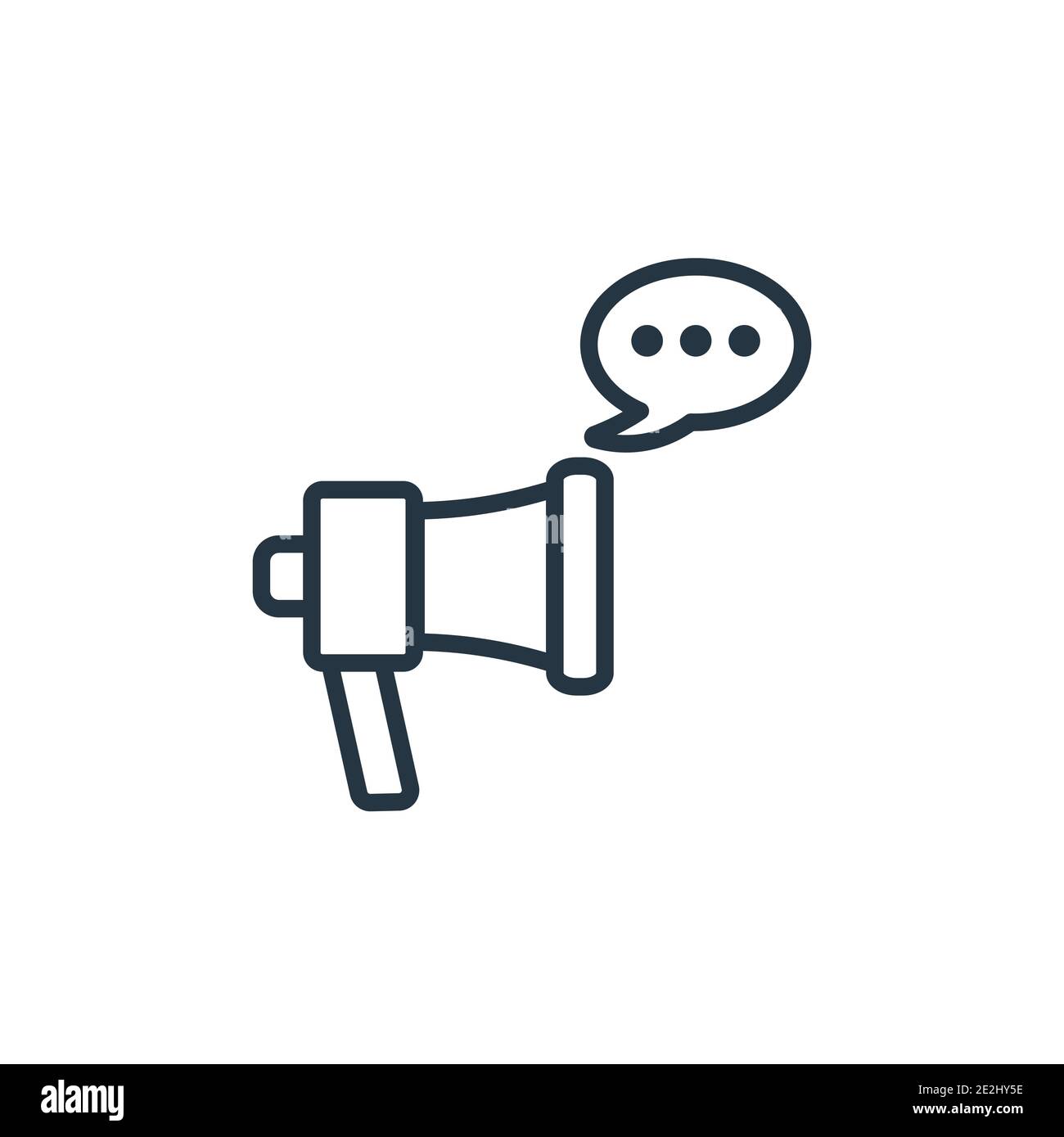 Campaign outline vector icon. Thin line black campaign icon, flat ...