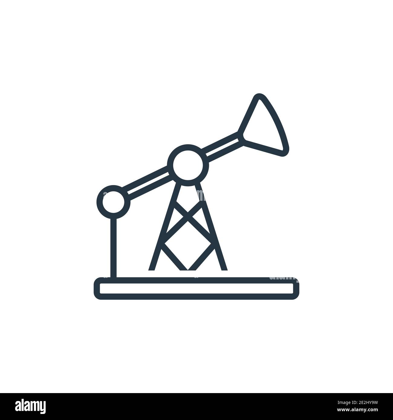 Oil pump outline vector icon. Thin line black oil pump icon, flat ...