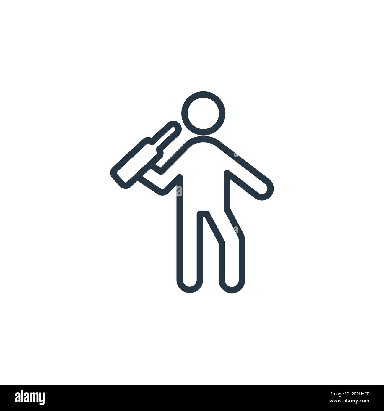 Out outline vector icon. Thin line black out icon, flat vector simple ...