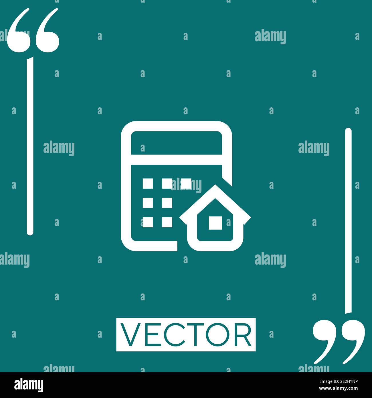 calculate vector icon Linear icon. Editable stroke line Stock Vector ...
