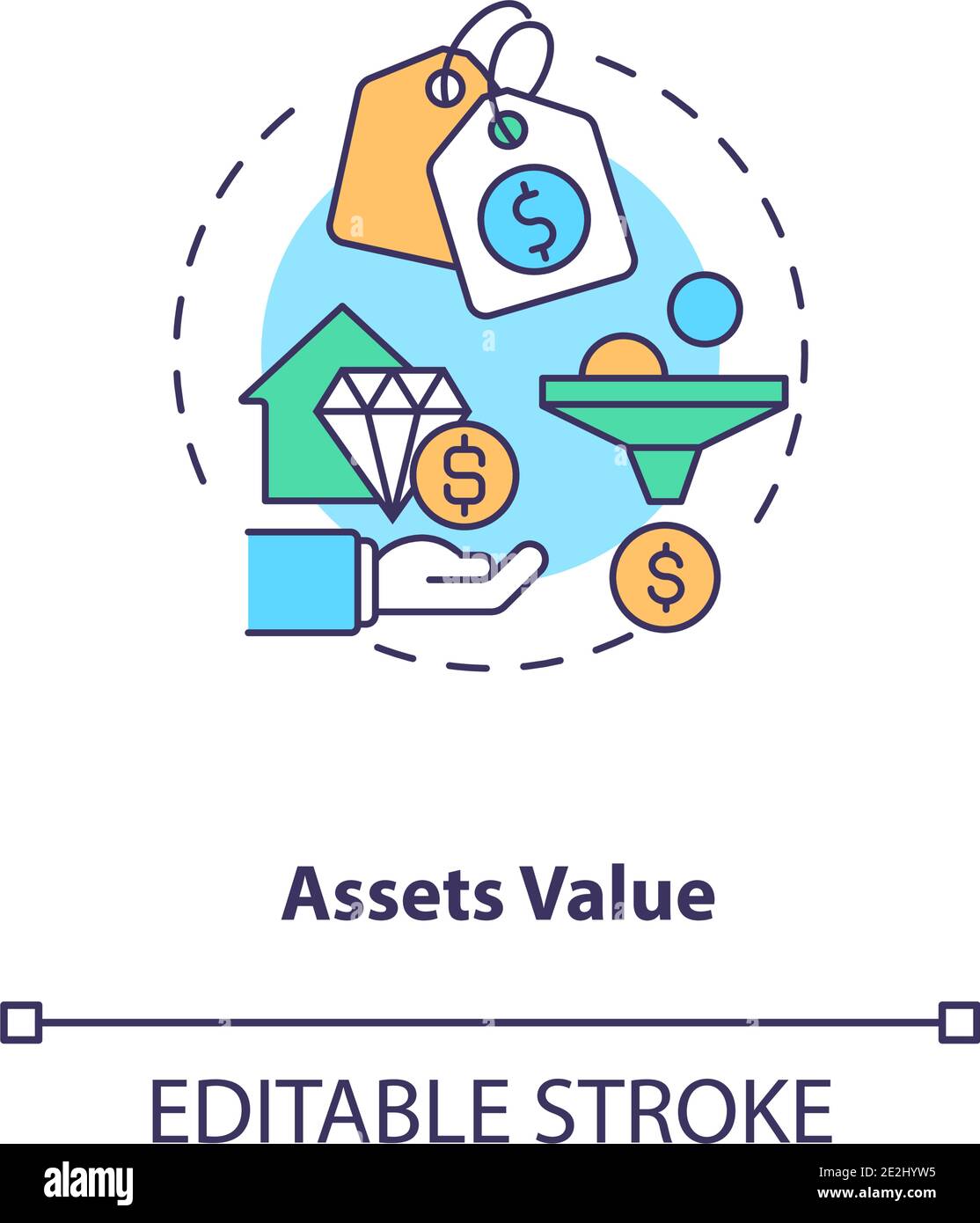 Assets valuation concept icon Stock Vector Image & Art - Alamy